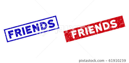 Grunge Friends Rectangle Watermarks - Stock Illustration [61910239] - PIXTA