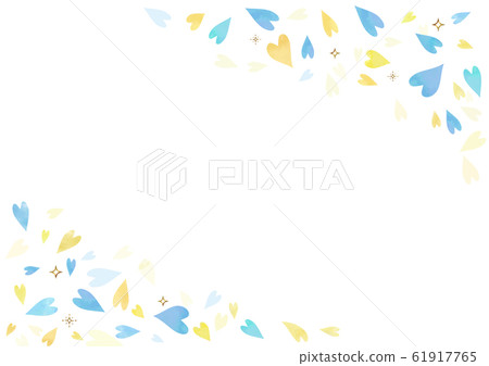Blue heart background material (rectangular A4... - Stock Illustration ...
