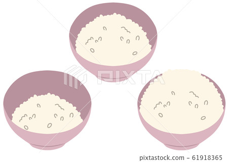 Amount of rice (large, medium and small) ② * No... - Stock Illustration ...