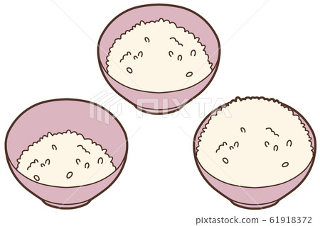 Amount of rice (large, medium, small) - Stock Illustration [61918372 ...