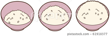Amount of rice (large, medium and small) - Stock Illustration [61918377 ...