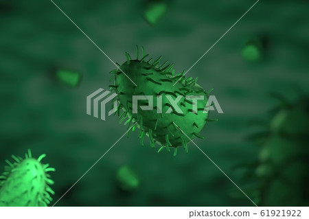 3d illustration, close up of microscope Rabies - Stock Illustration ...