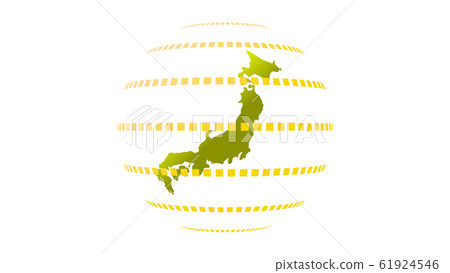 CG sphere: Japan surrounded by a sphere... - Stock Illustration ...
