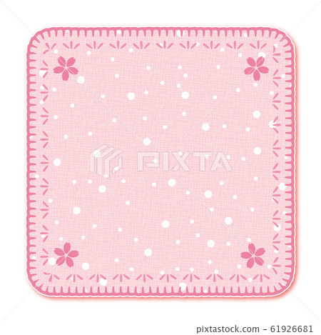 Stitch frame cherry blossom pink - Stock Illustration [61926681] - PIXTA