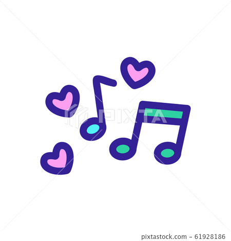 Favorite song icon vector. Isolated contour...-插圖素材 [61928186] - PIXTA圖庫
