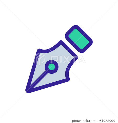 pen for letter icon vector. Isolated contour... - Stock Illustration ...