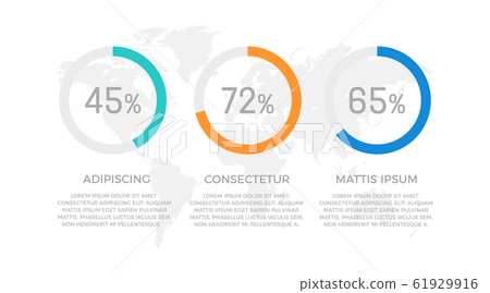 Set of turquoise and blue, orange elements for... - Stock Illustration ...