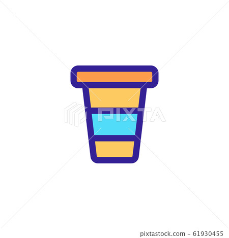 disposable glass icon vector. Isolated contour... - Stock Illustration ...