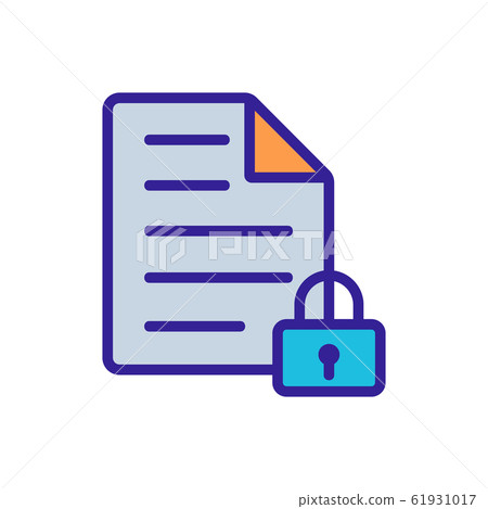 protected document icon vector. Isolated... - Stock Illustration ...