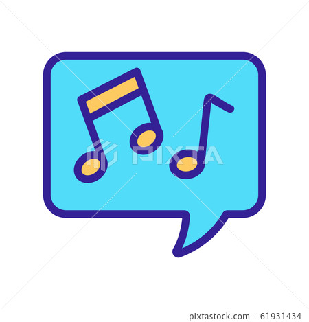 Audio message icon vector. Isolated contour... - Stock Illustration ...