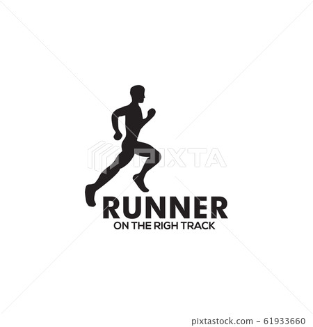 Runner logo design with simple sytle template - Stock Illustration ...