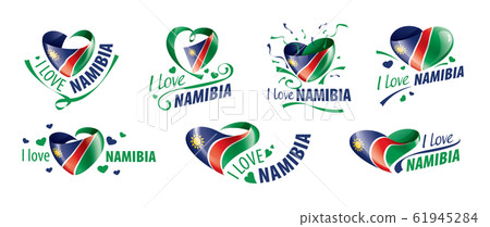 National flag of the Namibia in the shape of a... - Stock Illustration ...