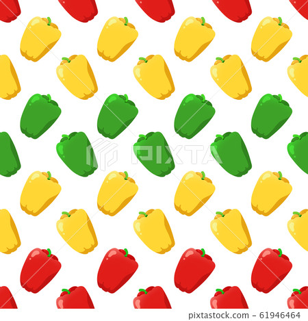 Bell pepper pattern illustration - Stock Illustration [61946464] - PIXTA