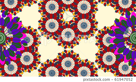 Beautiful flowers making hexagonal patterns - Stock Illustration ...