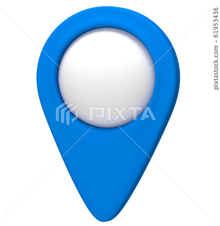 Blue map pointer 3d pin. Location symbol... - Stock Illustration [61953436] - PIXTA