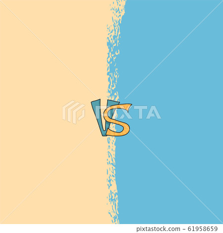 VS screen. Versus vector sign with copy space. - Stock Illustration ...