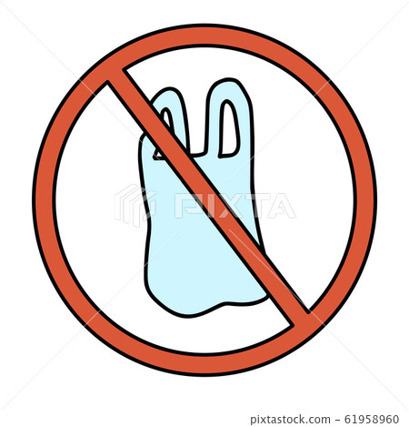 No plastic symbol. Forbidden vector plastic sign. - Stock Illustration ...