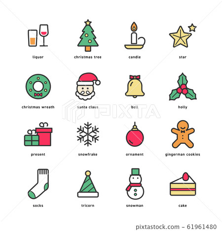 크리스마스, 성탄절, 아이콘 - 스톡일러스트 [61961480] - PIXTA