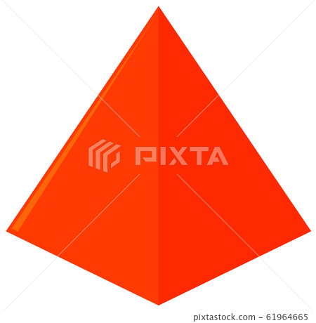 Geometry shape of triangle in orange - Stock Illustration [61964665 ...