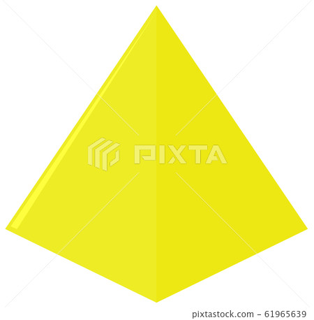 Geometry shape of triangle in yellow - Stock Illustration [61965639 ...