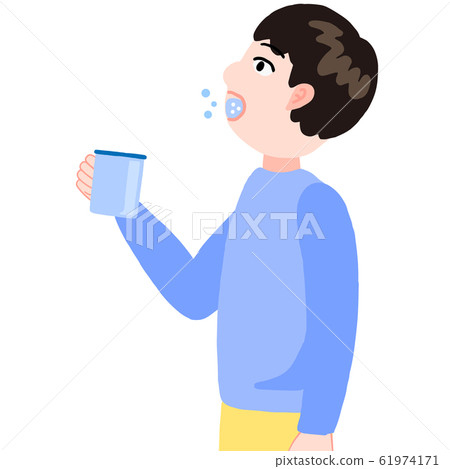 A boy gargle - Stock Illustration [61974171] - PIXTA