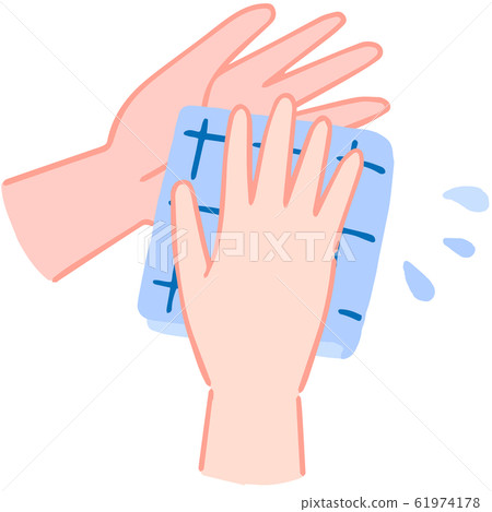 How to wash your hands Wipe with a handkerchief - Stock Illustration ...
