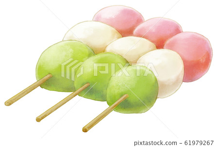 Three color dumplings - Stock Illustration [61979267] - PIXTA