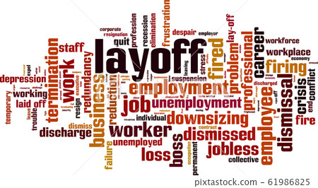Layoff word cloud - Stock Illustration [61986825] - PIXTA