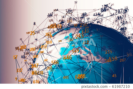 World map and computer tools for cybersecurity. - Stock Illustration ...