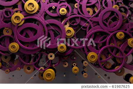Abstract design of loops and rings.3d illustration - Stock Illustration ...