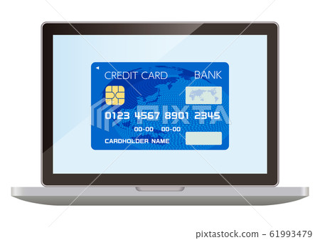 Credit cards and personal computers that can be... - Stock Illustration ...