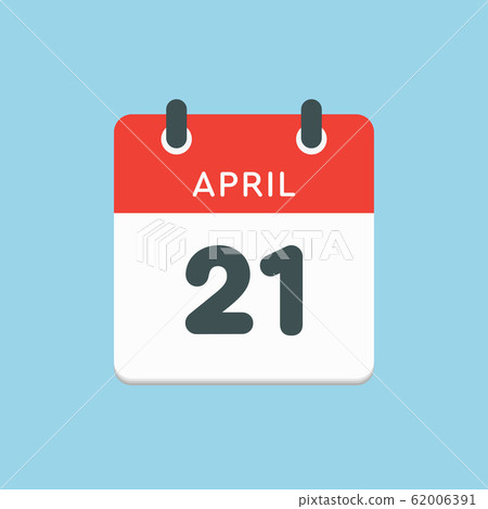 Calendar day 21 April, days of the year - Stock Illustration [62006391 ...