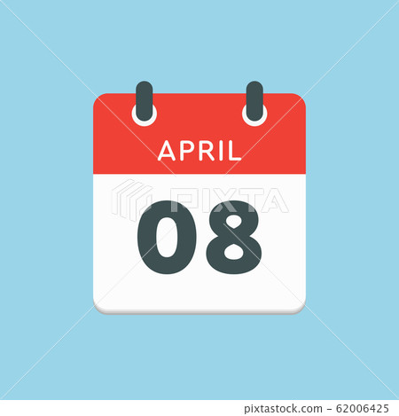 Calendar day 8 April, days of the year - Stock Illustration [62006425 ...