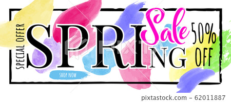The advertising poster is a spring sale, discounts - Stock Illustration ...