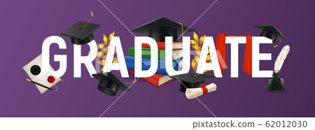 Realistic Graduate Background - Stock Illustration [62012030] - PIXTA
