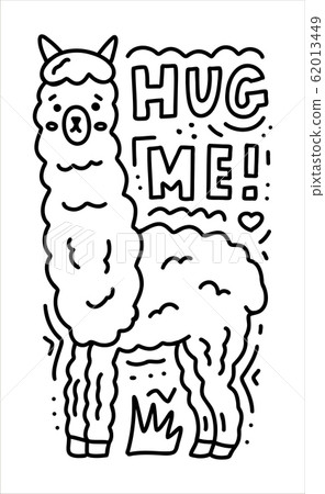 Alpaca doodle print - Stock Illustration [62013449] - PIXTA