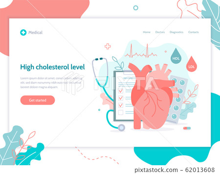 High cholesterol web banner - Stock Illustration [62013608] - PIXTA