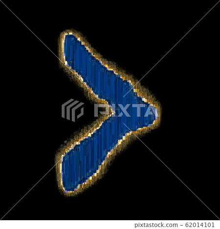 Symbol right angle bracket made of industrial... - Stock Illustration ...