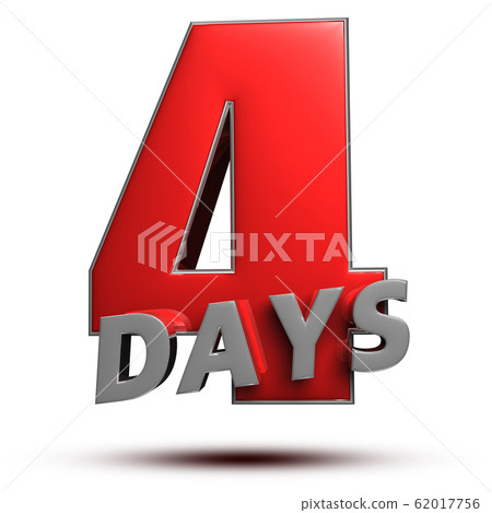 4 Days 3d. - Stock Illustration [62017756] - PIXTA