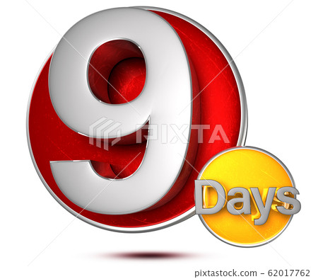 9 Days 3d. - Stock Illustration [62017762] - PIXTA