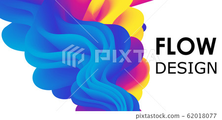 Rainbow Background. Wave Pattern. Fluid Flow. - Stock Illustration ...