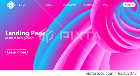 Landing page. Flow shape. Fluid background. Vector - Stock Illustration ...