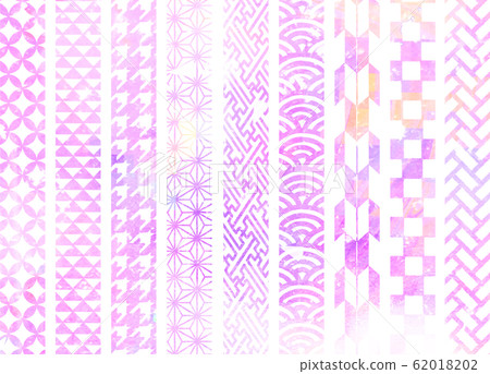 Japanese pattern line (pastel) - Stock Illustration [62018202] - PIXTA