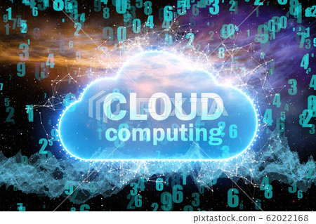 Cloud computing concept - 3d rendering - Stock Illustration [62022168 ...