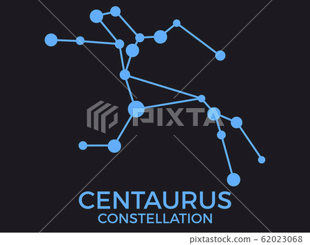 Centaurus constellation. Stars in the night sky. - Stock Illustration ...