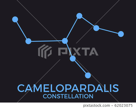 Camelopardalis constellation. Stars in the night - Stock Illustration ...