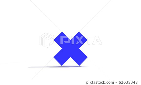 Blue forbidden cross mark - Stock Illustration [62035348] - PIXTA