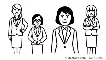 Business Team Women 4 - Stock Illustration [62036200] - PIXTA