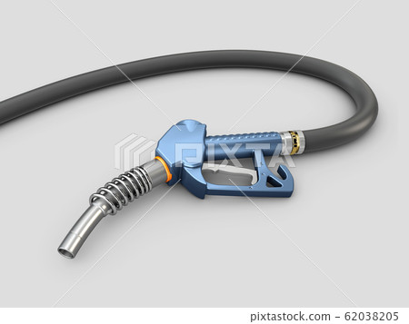 3d rendering of Fuel petrol gun with hose isolated - Stock Illustration ...