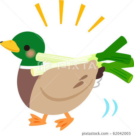 Duck carrying leek - Stock Illustration [62042003] - PIXTA